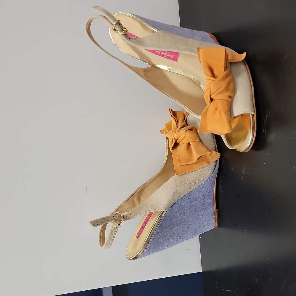 Ms Shoe Designs Suede Heels - Gem